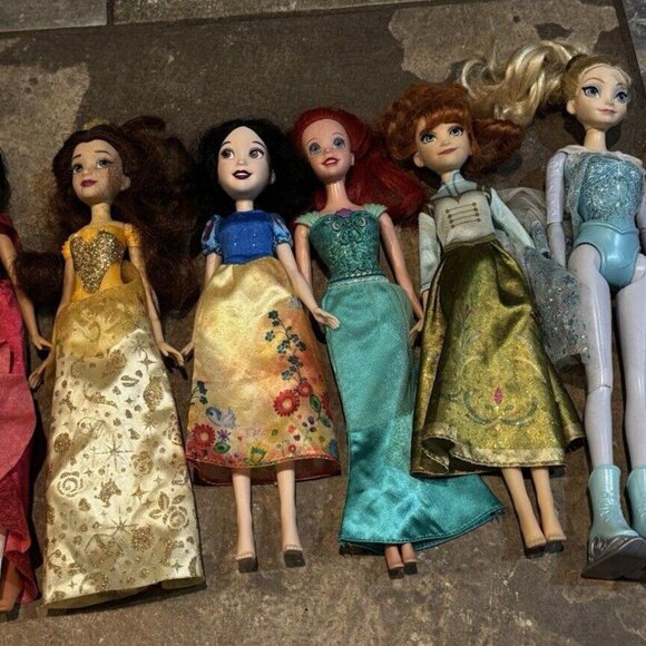Mattel | Toys | 7 Disney Princesses Elena Belle Snow White Ariel Anna ...